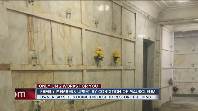 Residents upset Abbey Mausoleum leaking, staining tombs - KJRH.com