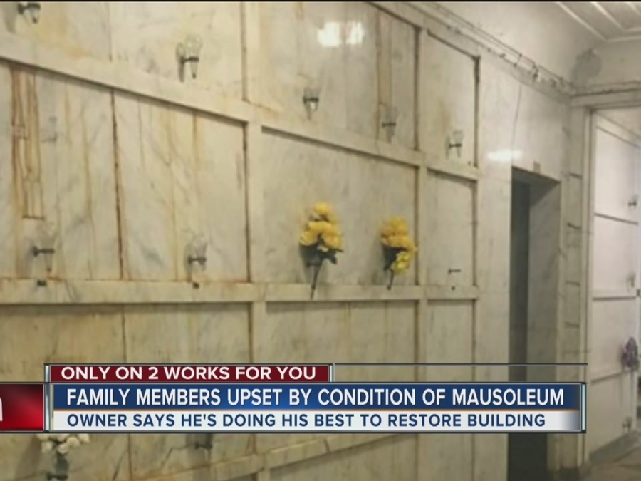 Residents upset Abbey Mausoleum leaking, staining tombs - KJRH.com