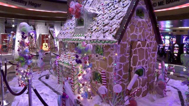 The Hard Rock Hotel and Casino builds life-size gingerbread house to ...