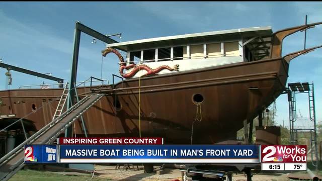 Hundreds of volunteers help Tulsa man build massive steel sailboat in ...
